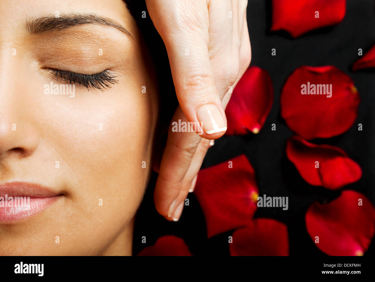 Facial energy massage Stock Photo - Alamy
