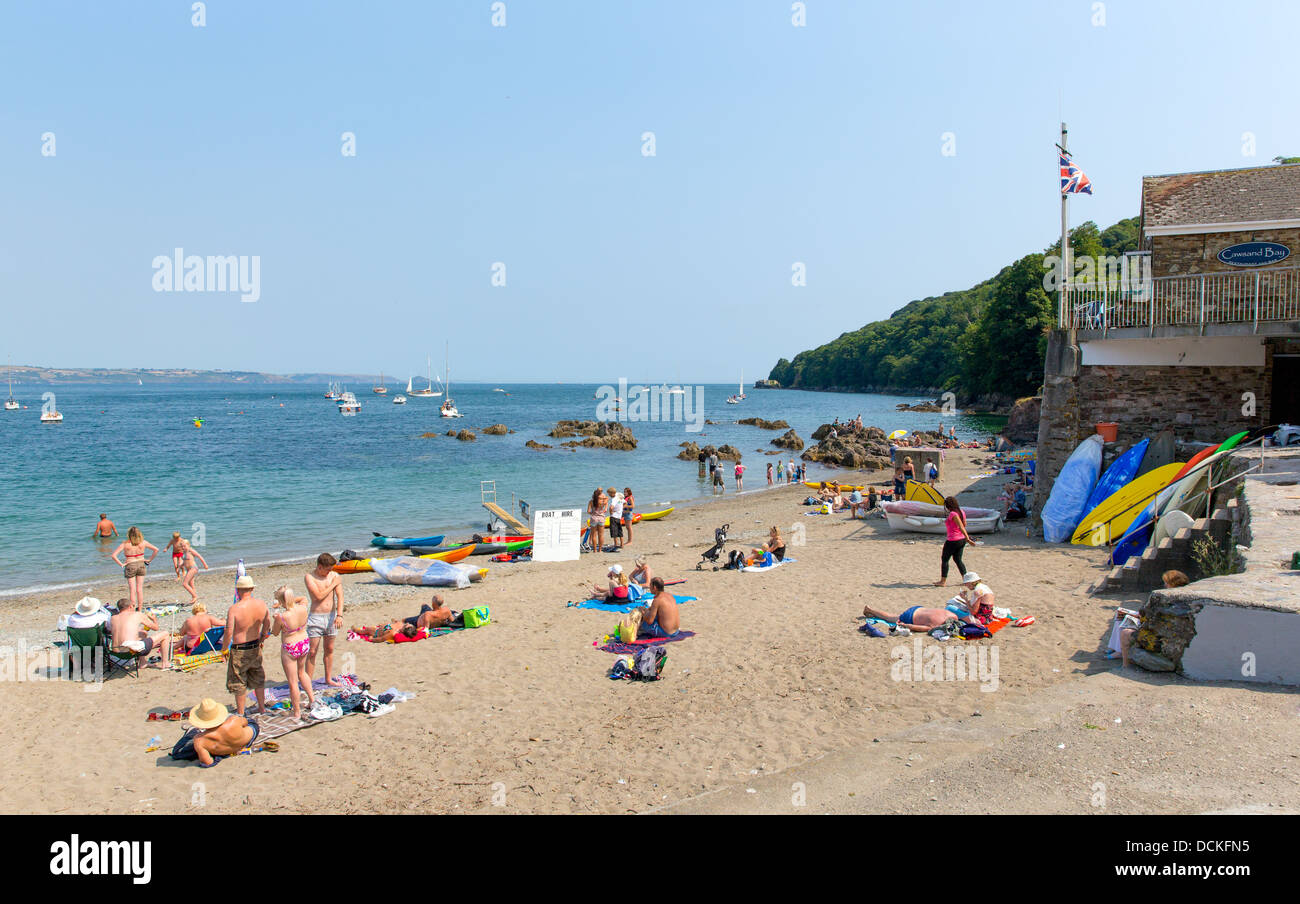 Cawsand beach Cornwall England UK on the Rame Peninsula. Overlooks ...