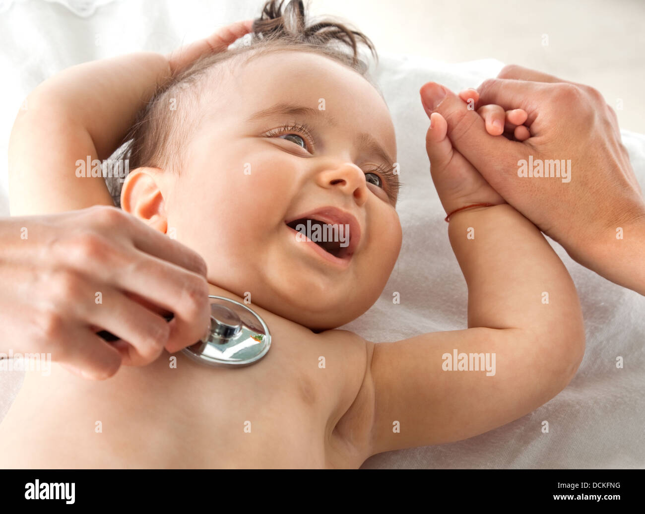 Baby hospital examination Stock Photo - Alamy