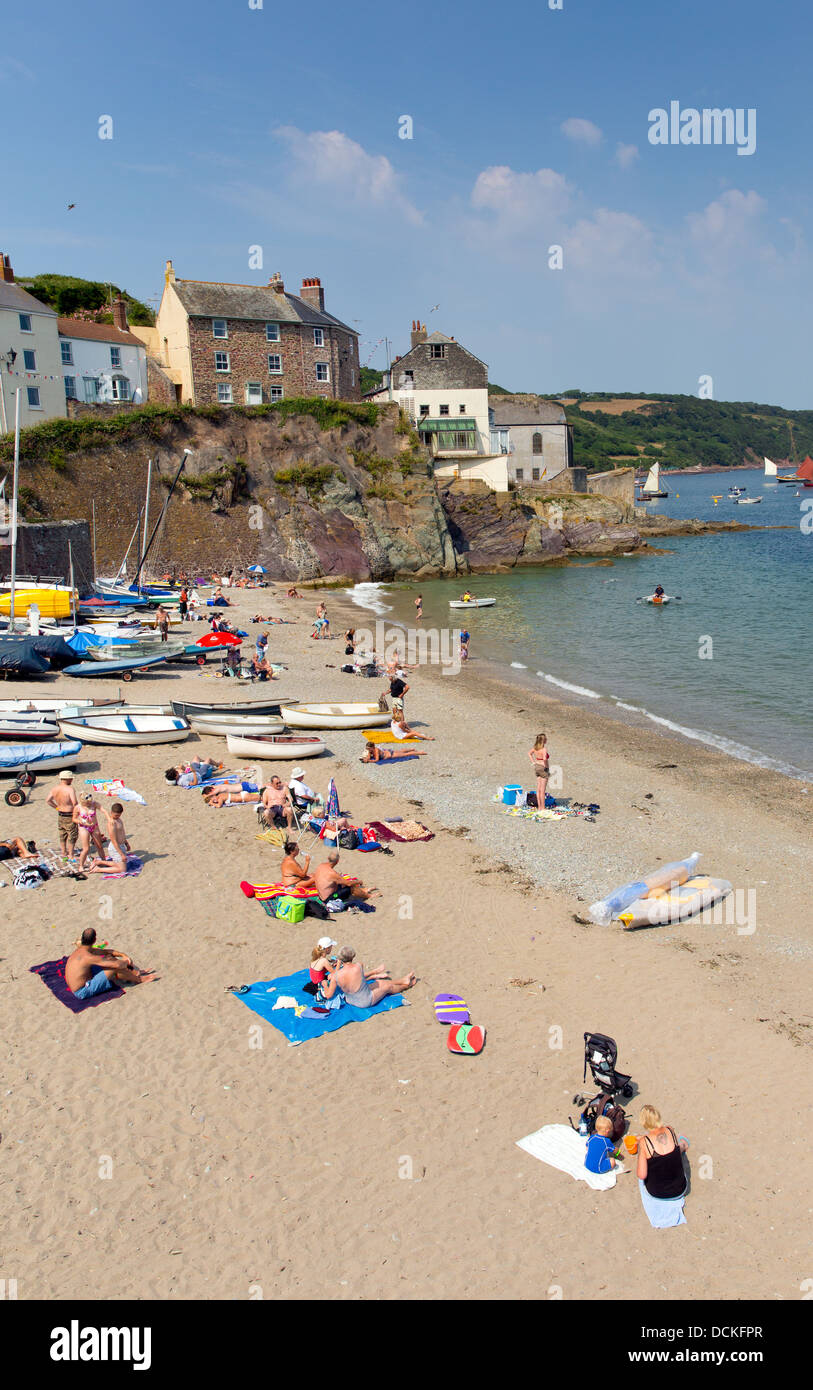 Cawsand beach Cornwall England UK on the Rame Peninsula. Overlooks ...