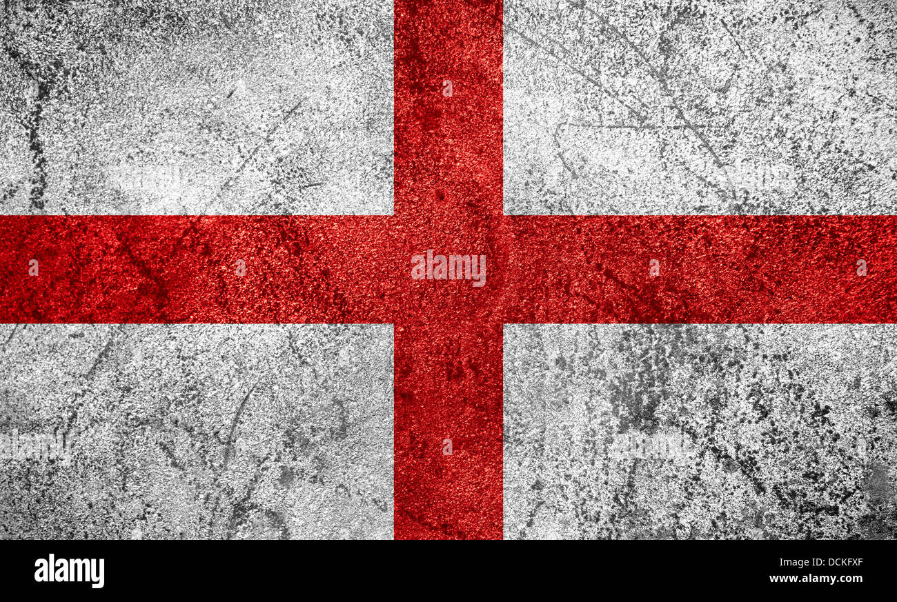 flag of England or English banner on rough metal background Stock Photo ...