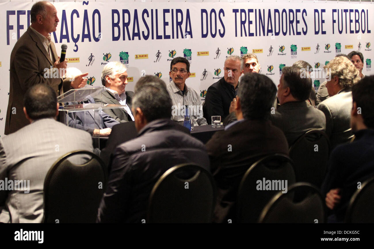 San Paulo, Brazil. 19th Aug, 2013. The coach of the Brazilian national ...