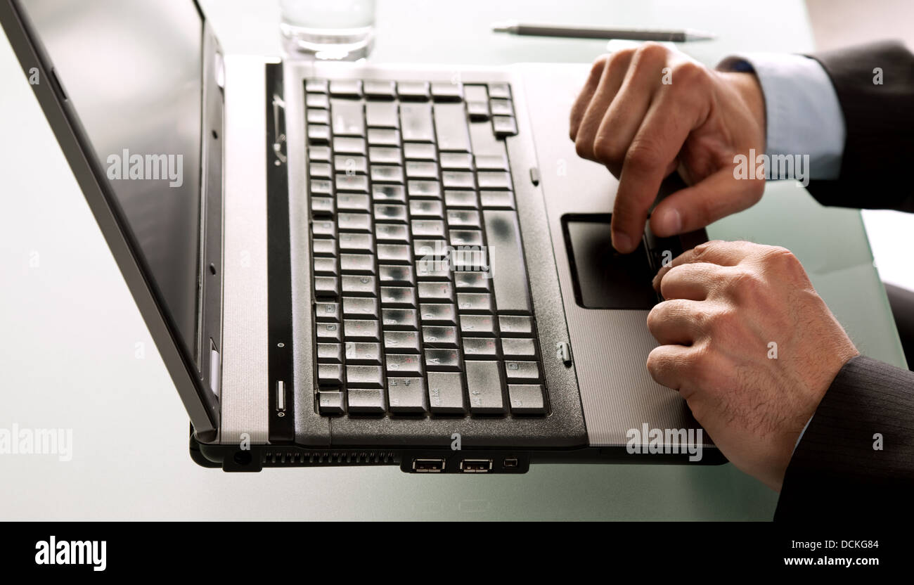 hands working laptop Stock Photo - Alamy