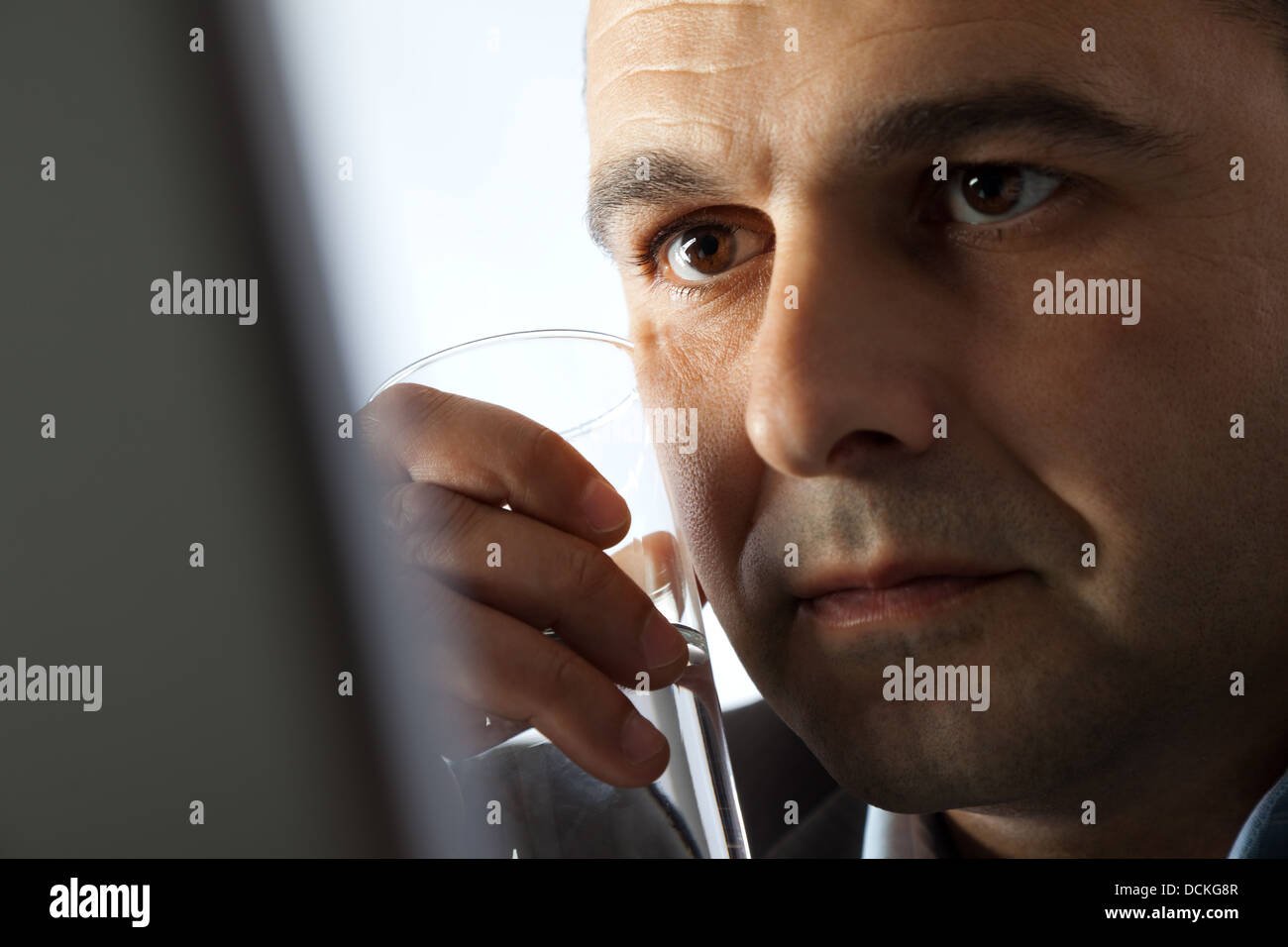 businessman glass water Stock Photo - Alamy
