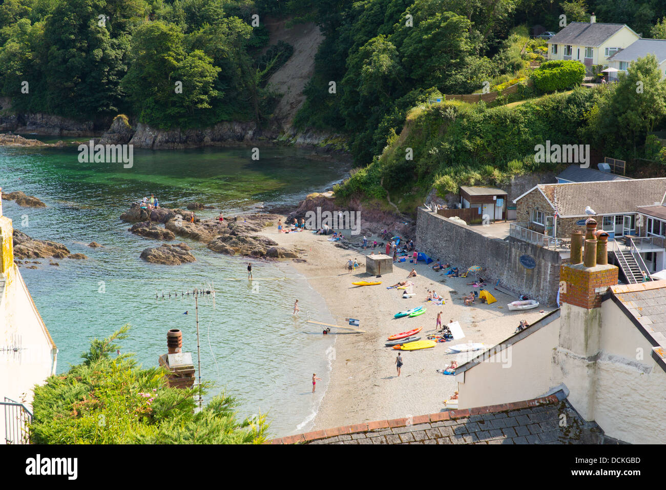Cawsand beach Cornwall England UK on the Rame Peninsula. Overlooks ...