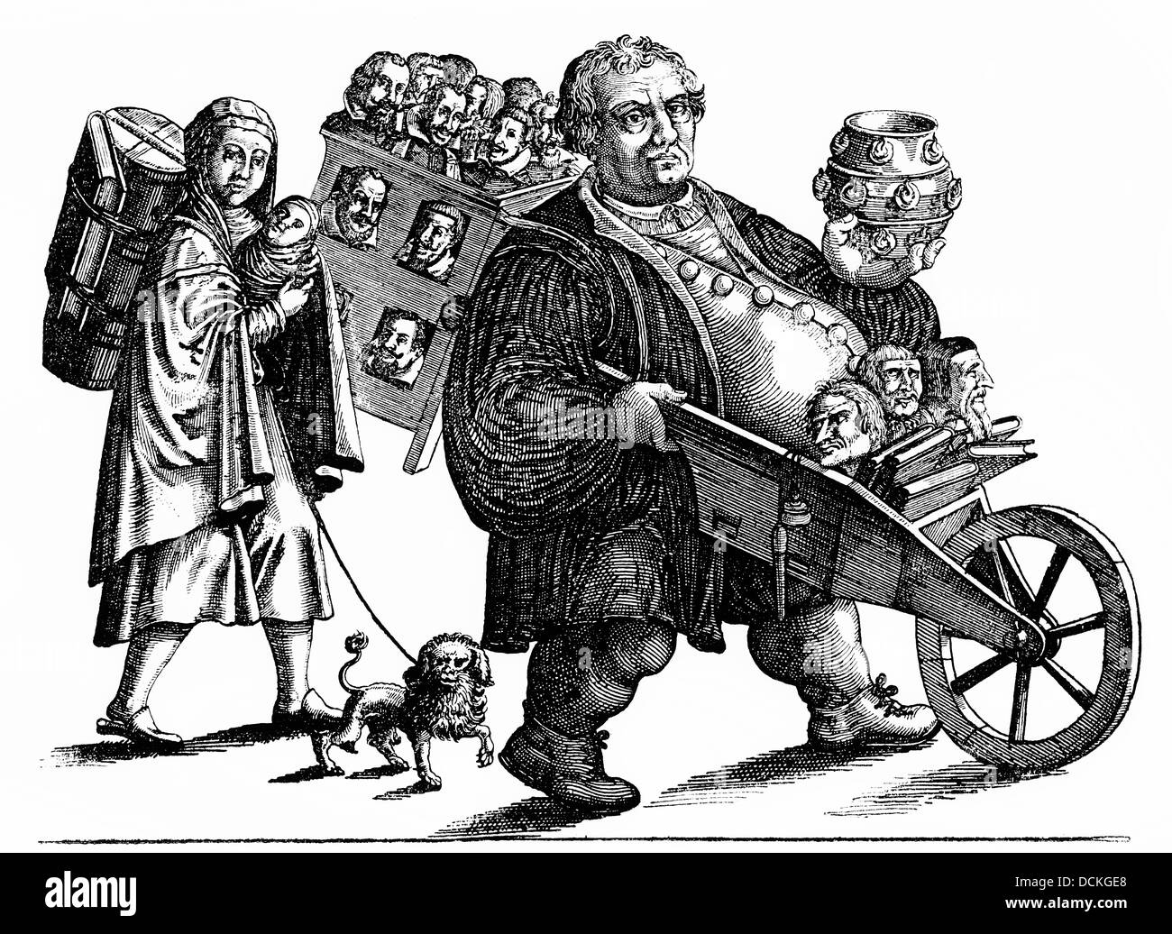 Reformation caricature of martin luther hi-res stock photography and ...