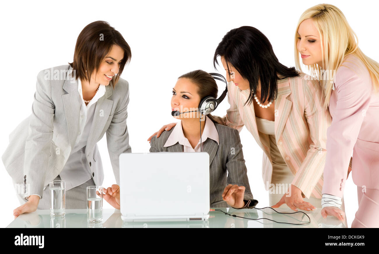 Working with colleagues hi-res stock photography and images - Alamy