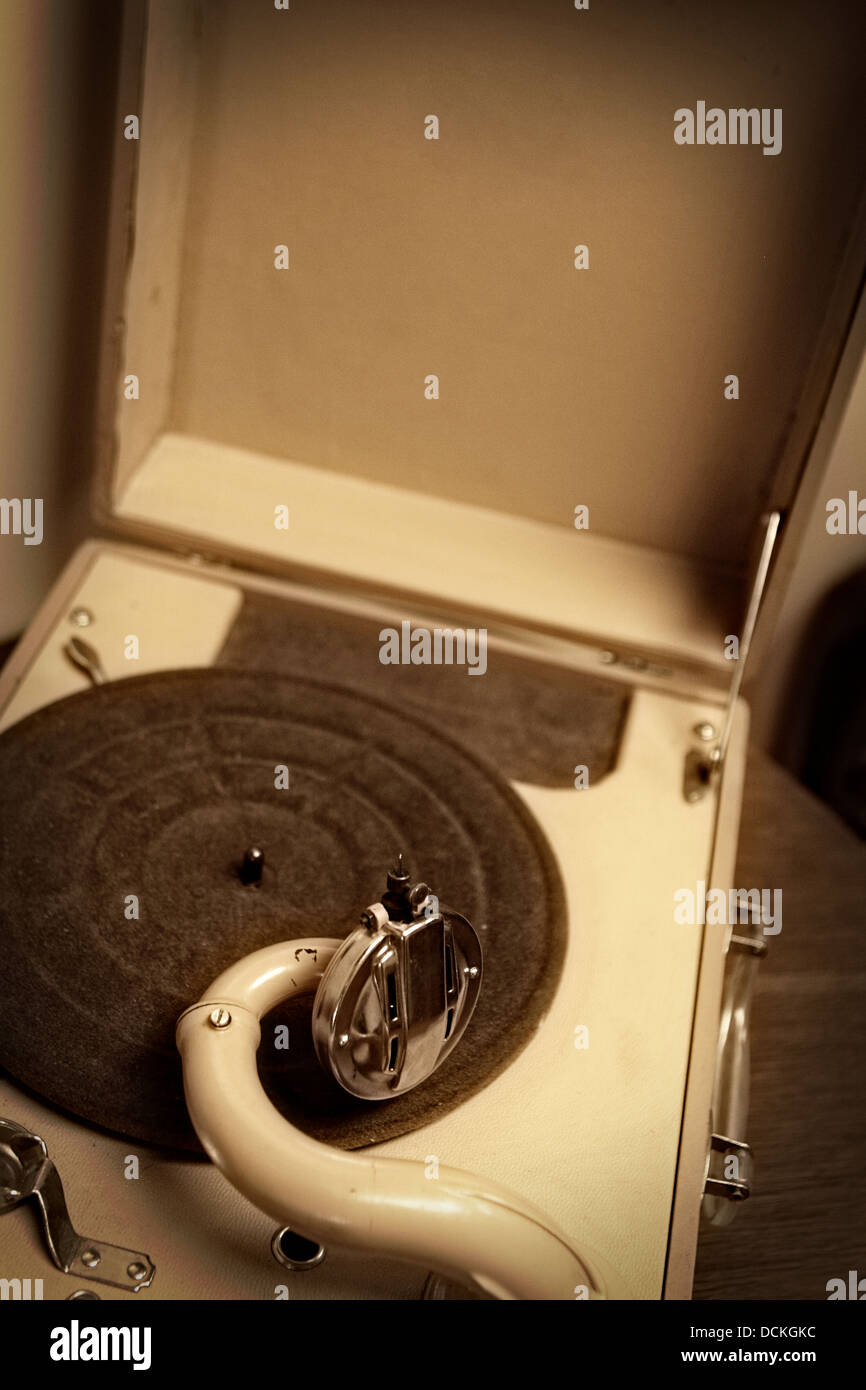 Vintage Record Player Stock Photo - Alamy