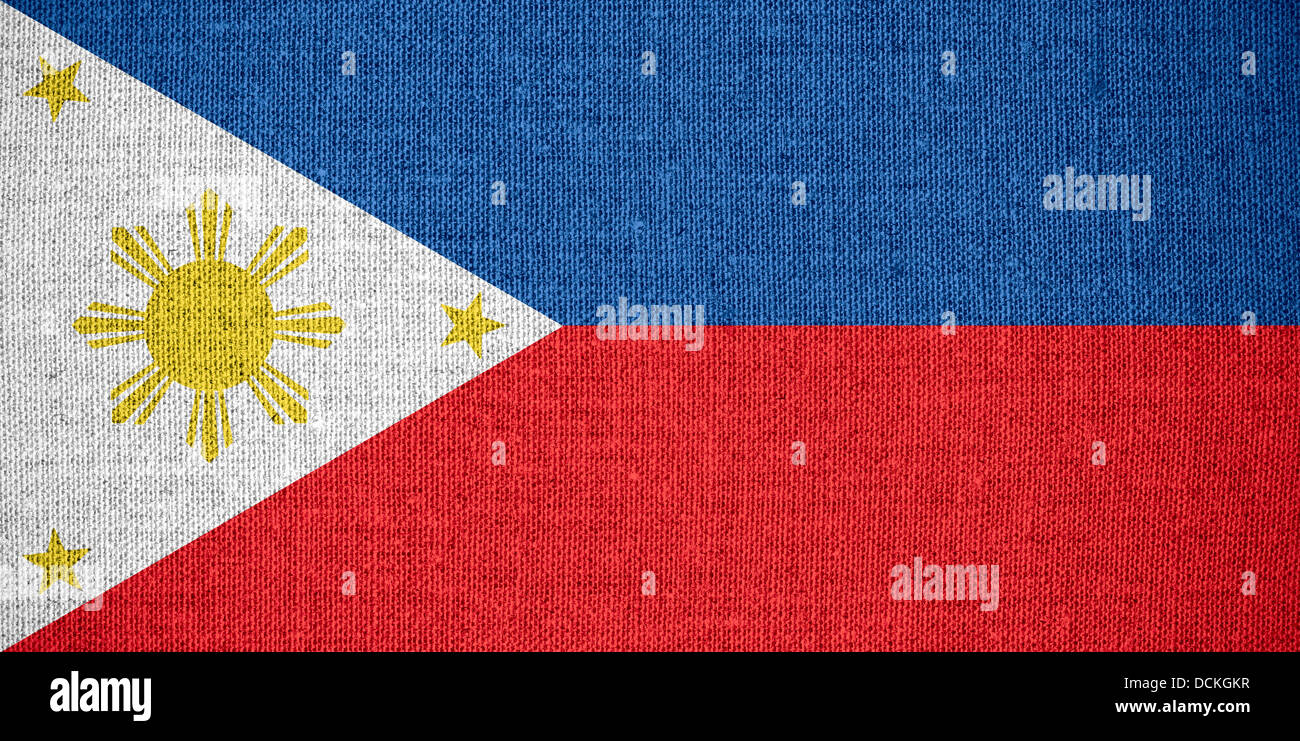flag of Philippines or banner on canvas background Stock Photo - Alamy