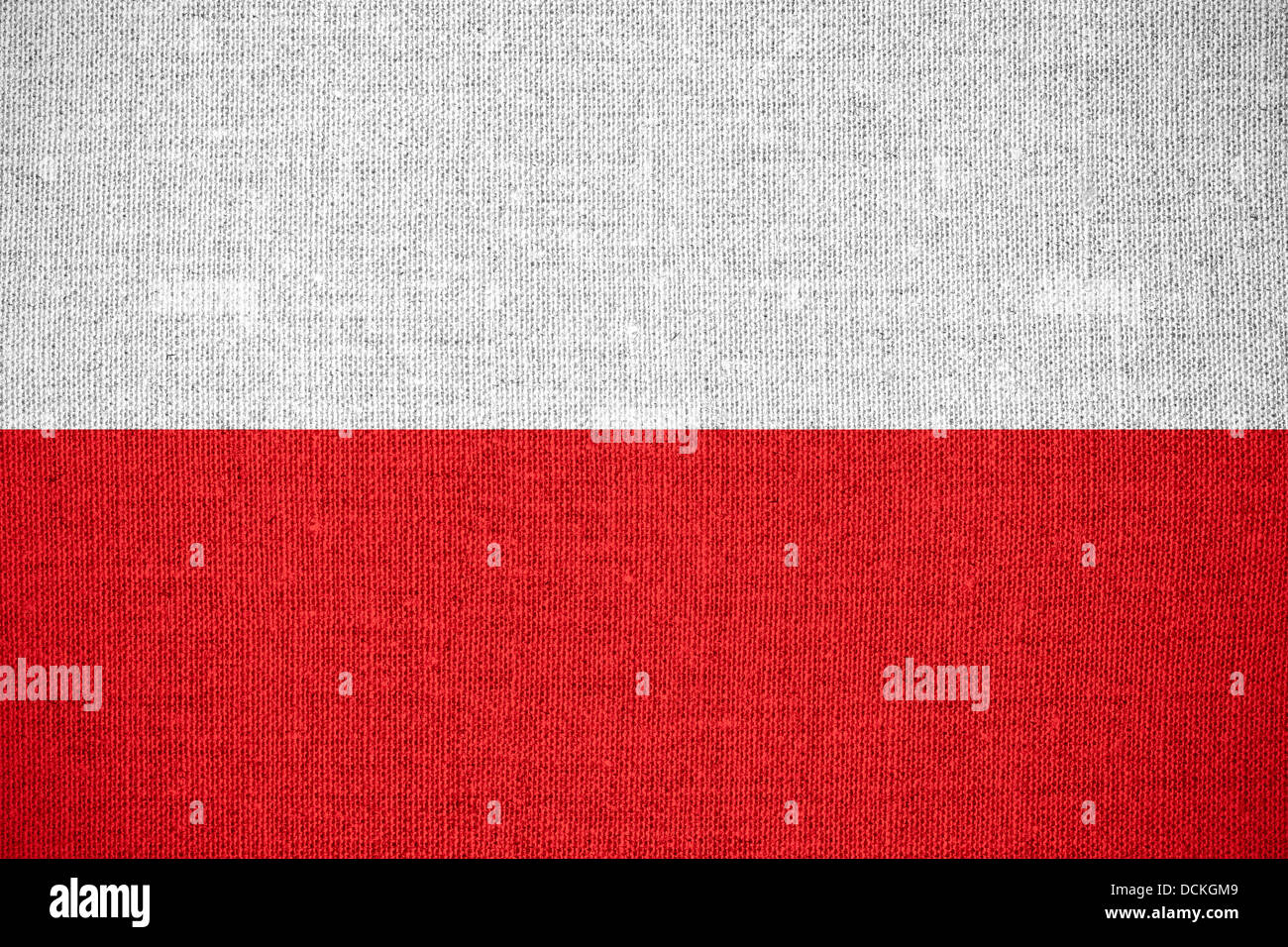 flag of Poland or Polish banner on canvas background Stock Photo - Alamy