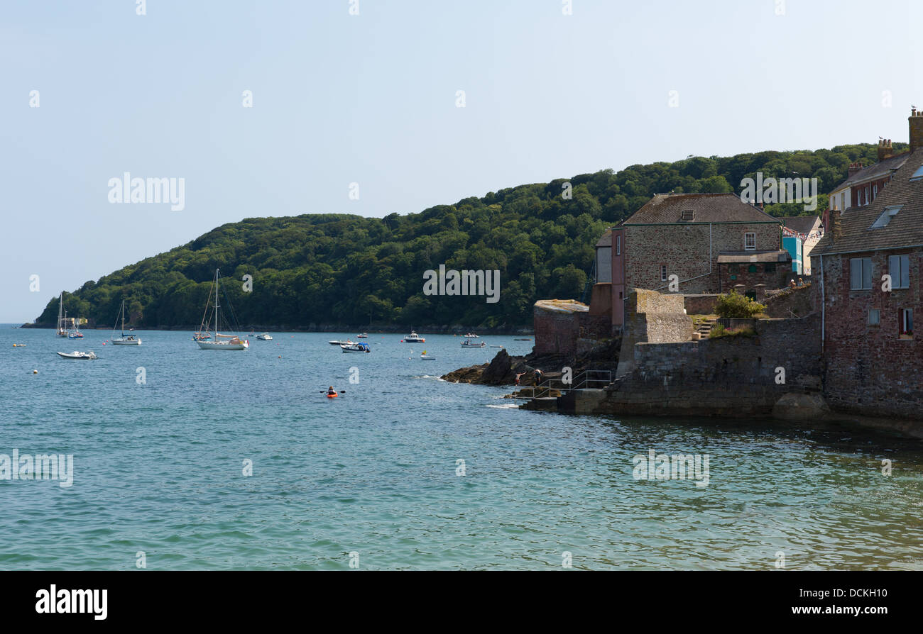 View of Cawsand and Kingsand coast Cornwall England United Kingdom with ...
