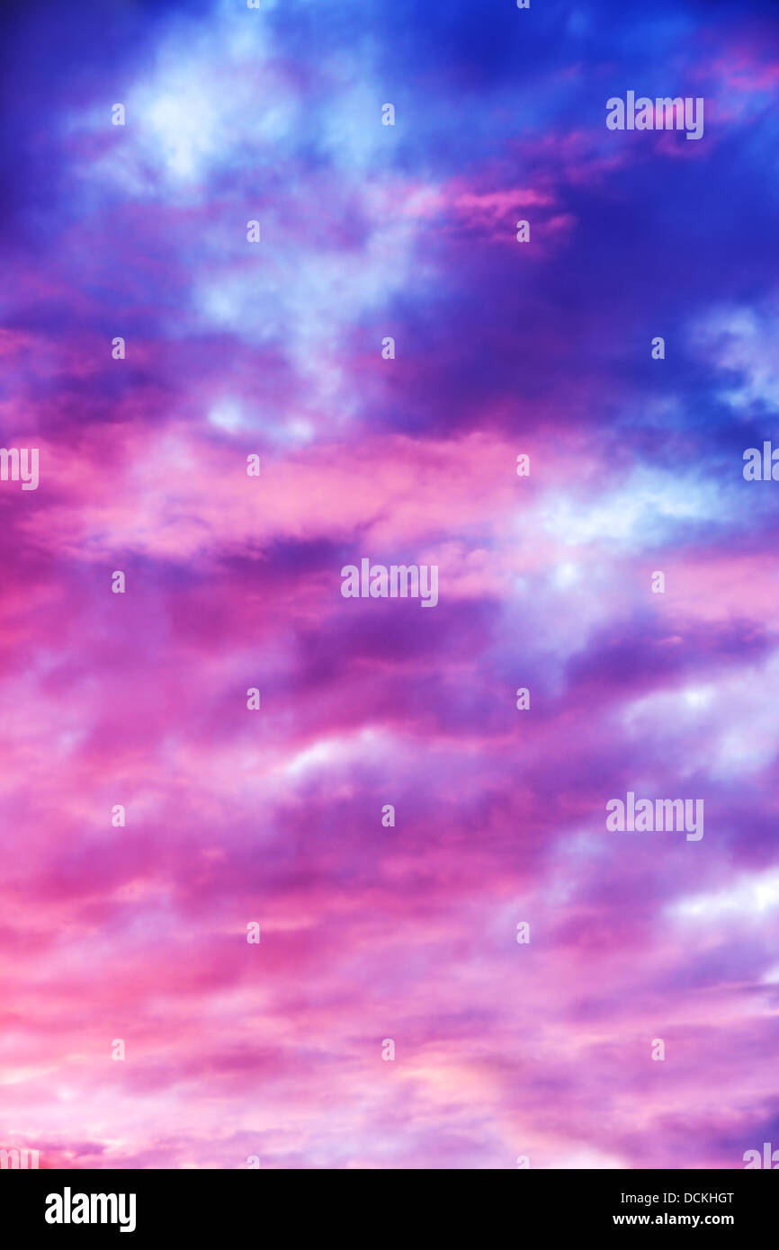 Pink sunset sky vertical Stock Photo - Alamy