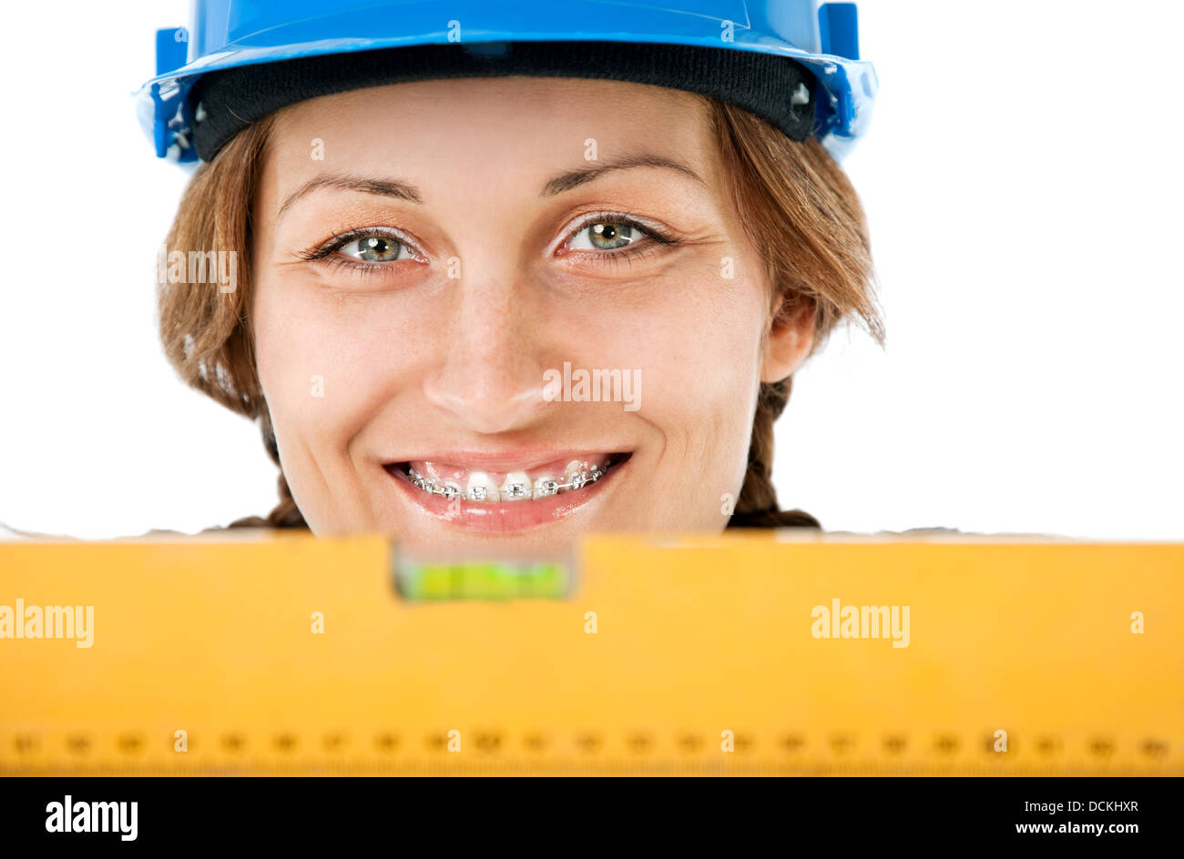 Female worker level Stock Photo - Alamy