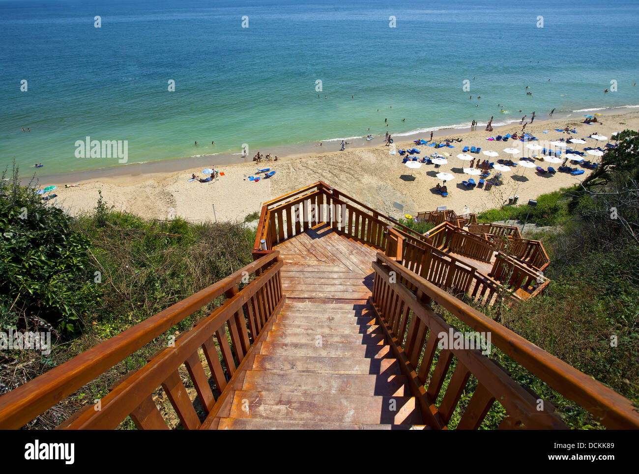 Stairs beach sea Stock Photo - Alamy