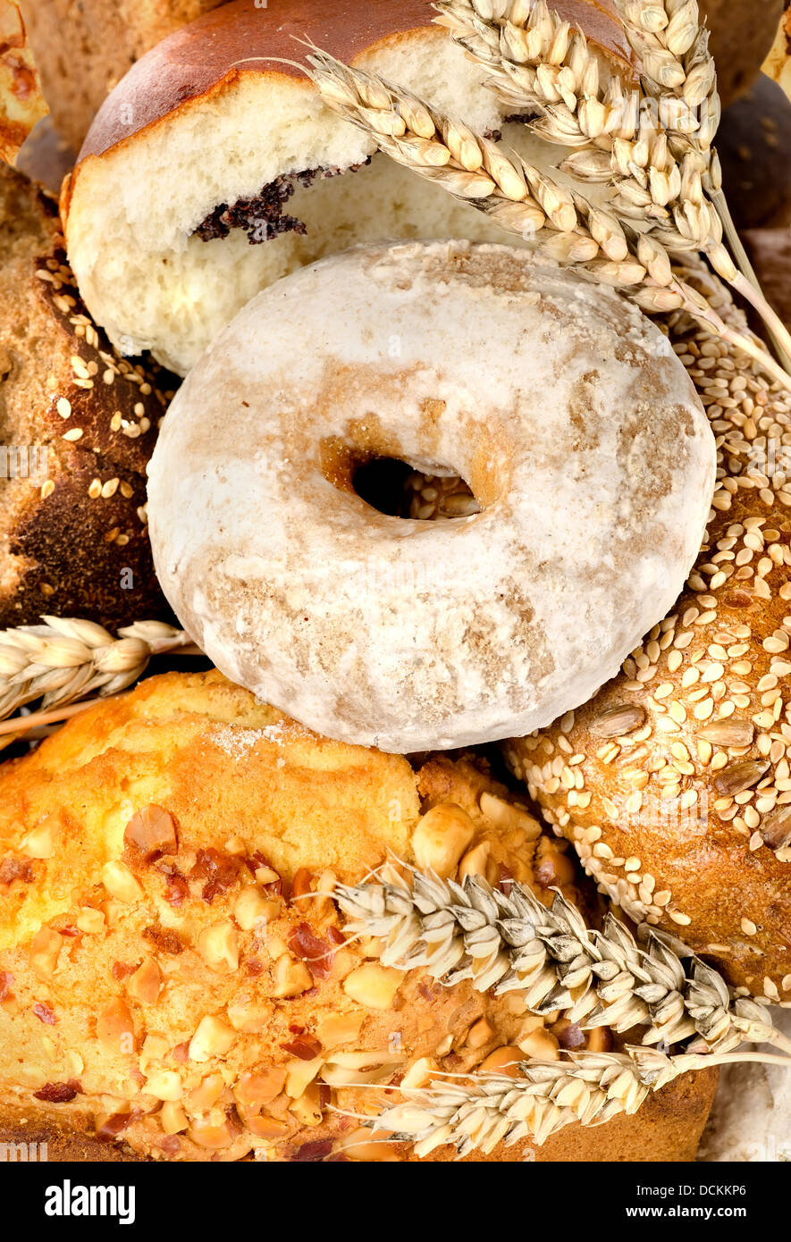 Assortment of fresh breads Stock Photo - Alamy