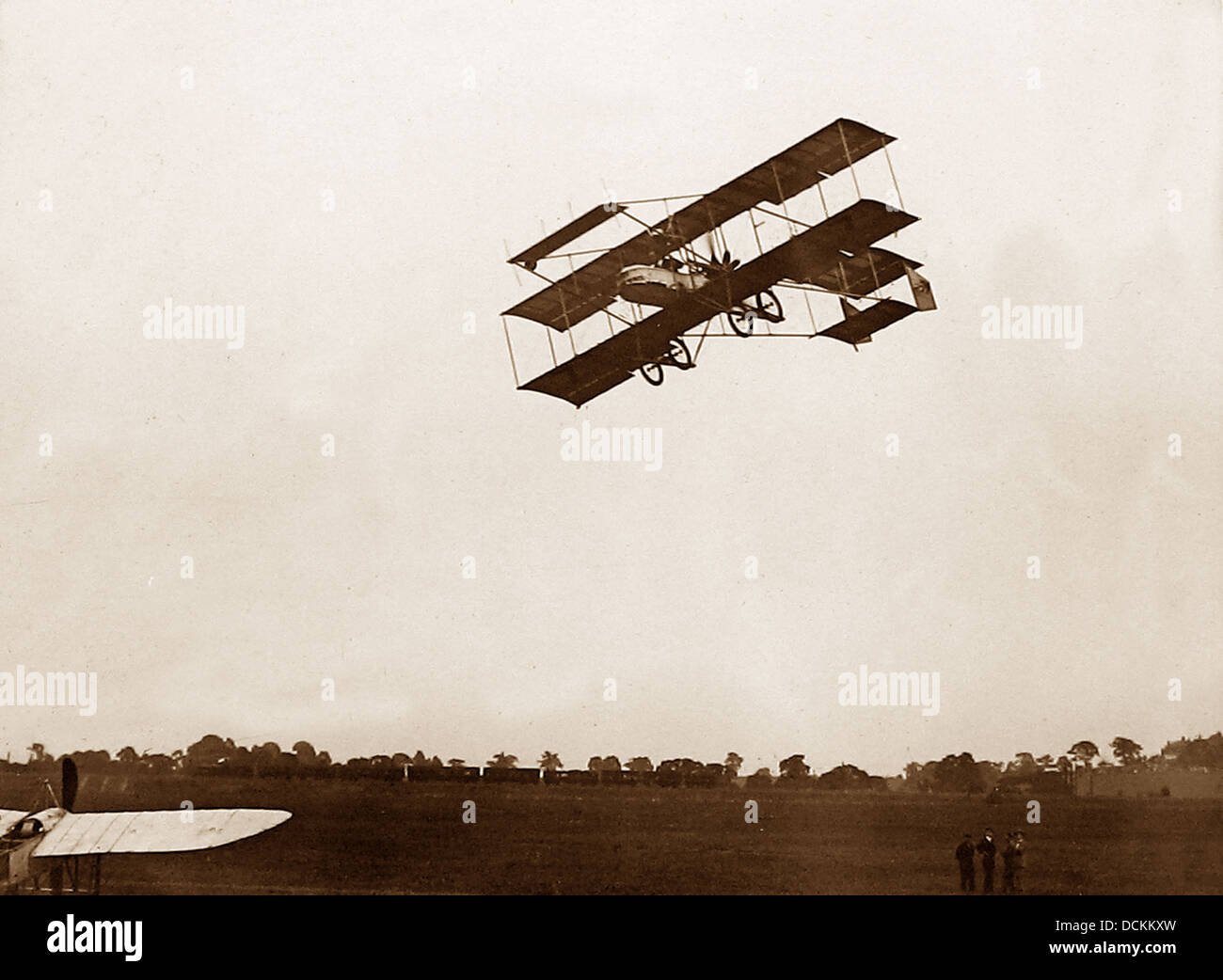 Grahame White biplane early 1900s Stock Photo - Alamy