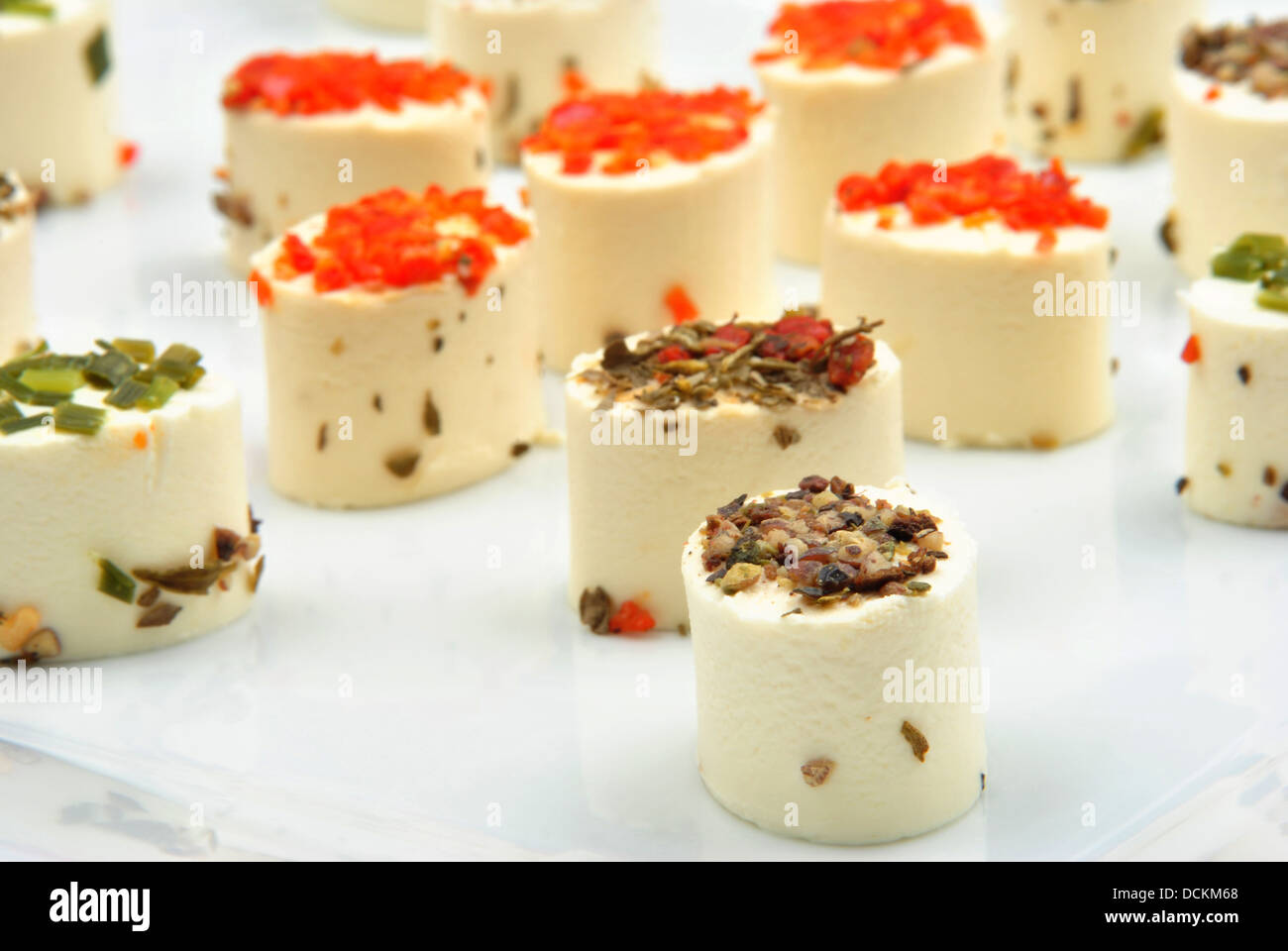 organic goat cheese with italian style spices Stock Photo - Alamy