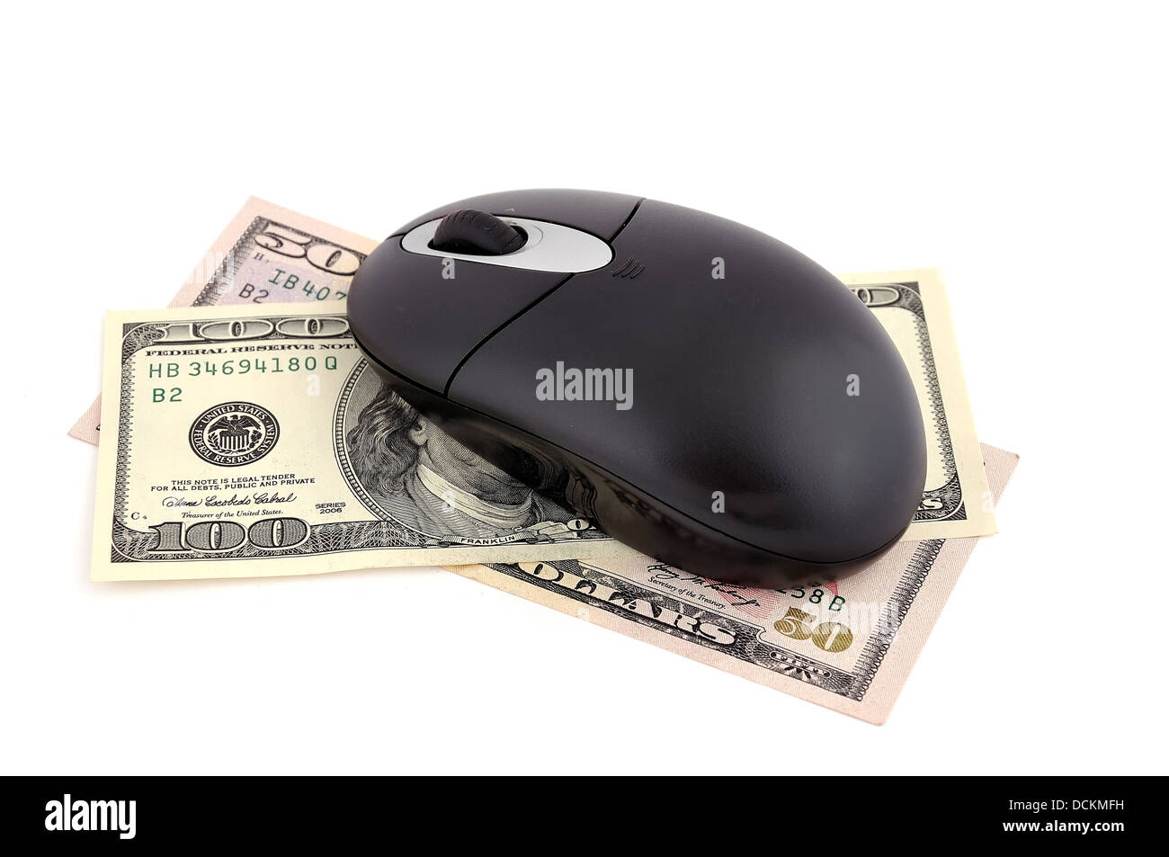 wireless mouse and dollars Stock Photo - Alamy