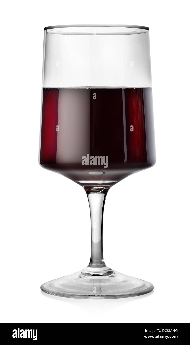 Rectangular glass of red wine Stock Photo - Alamy