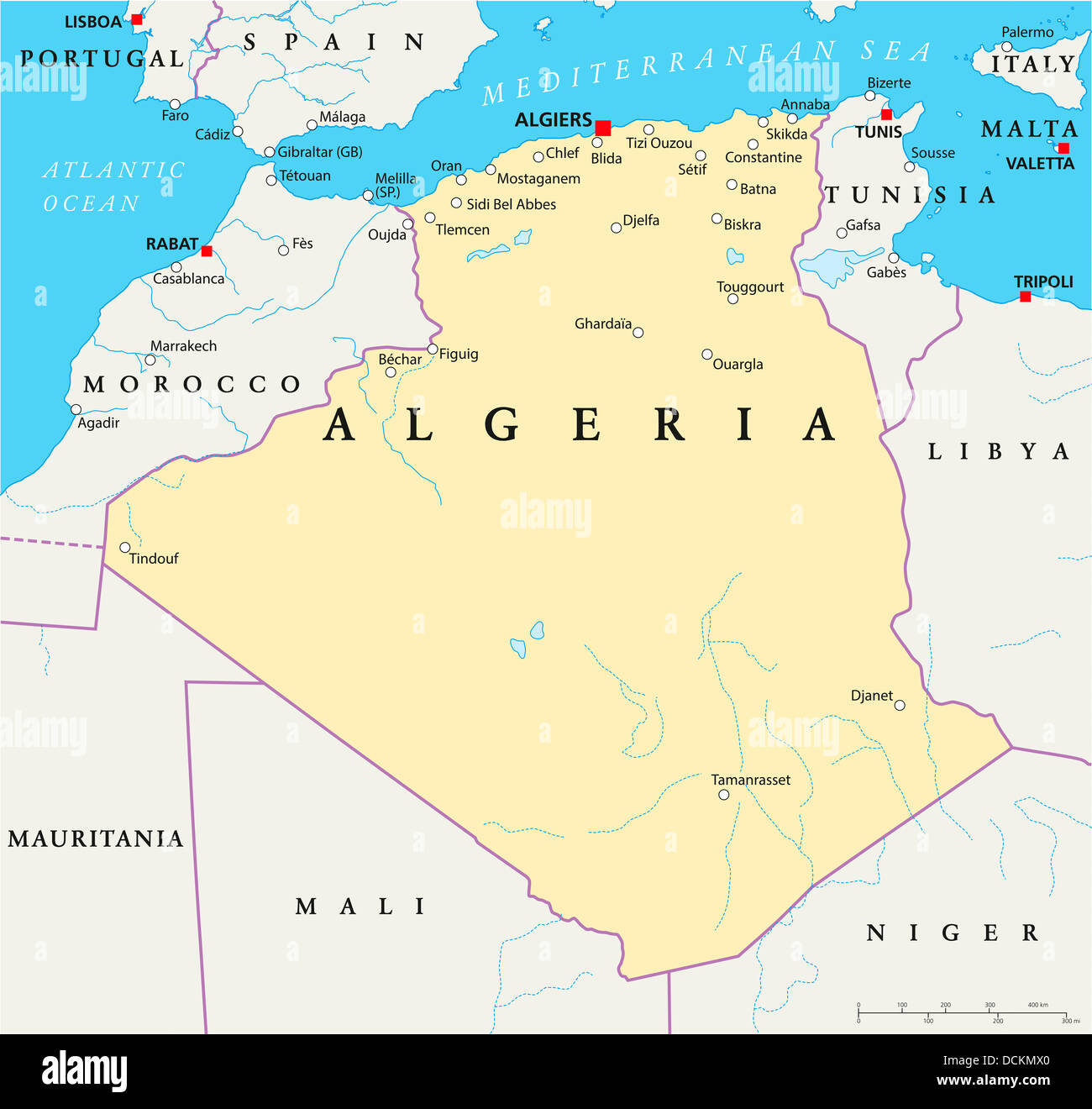Algeria Political Map Stock Photo - Alamy Algeria Political Map Stock Photo - Alamy