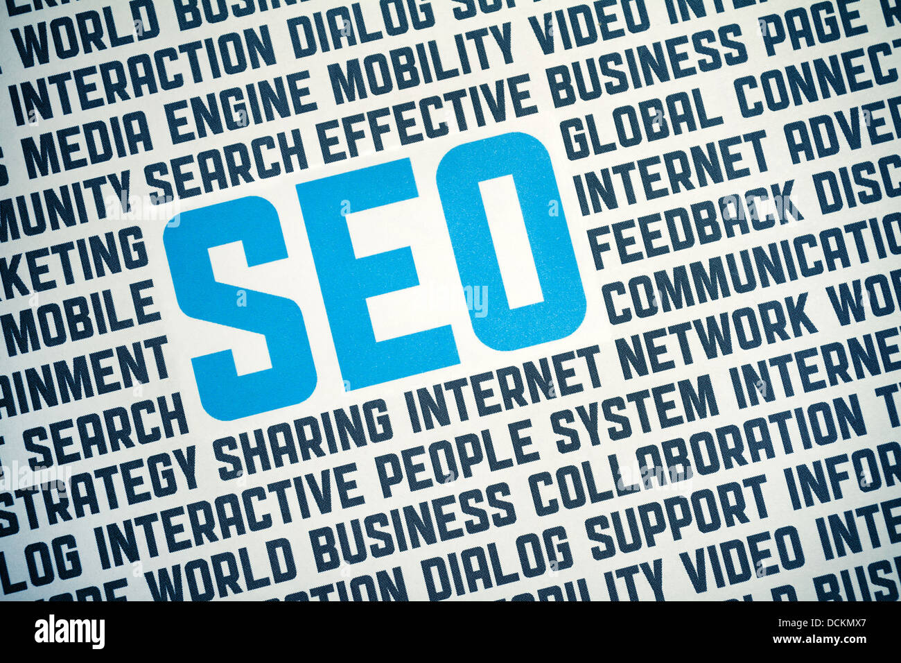 SEO Sign Poster Stock Photo - Alamy
