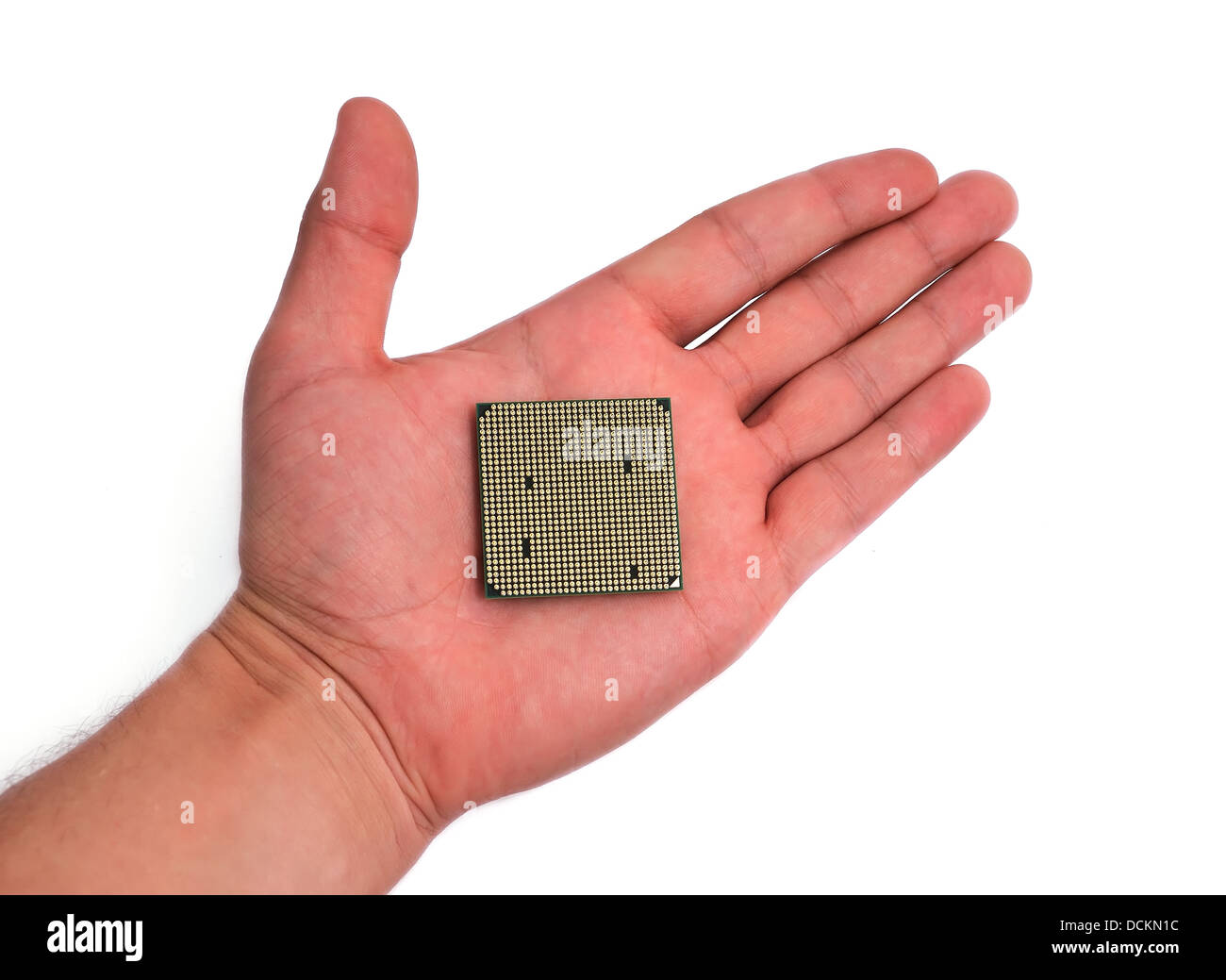 cpu in hand Stock Photo - Alamy