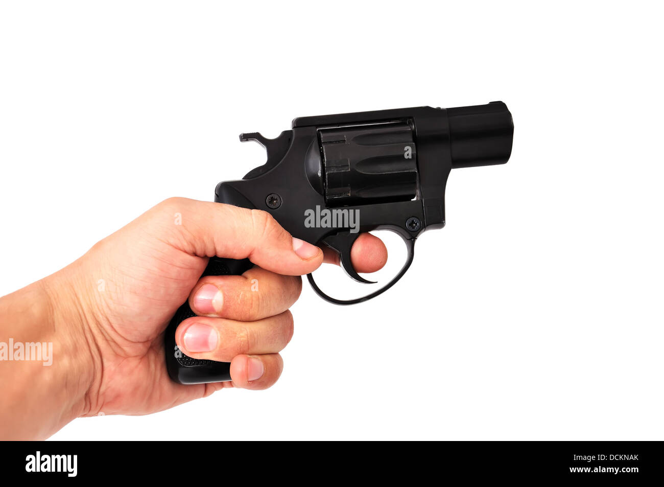 revolver in hand Stock Photo - Alamy