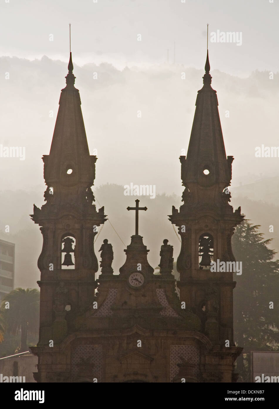 S. Gualter (St Walter) Church, Guimaraes, Portugal: upper part of north ...