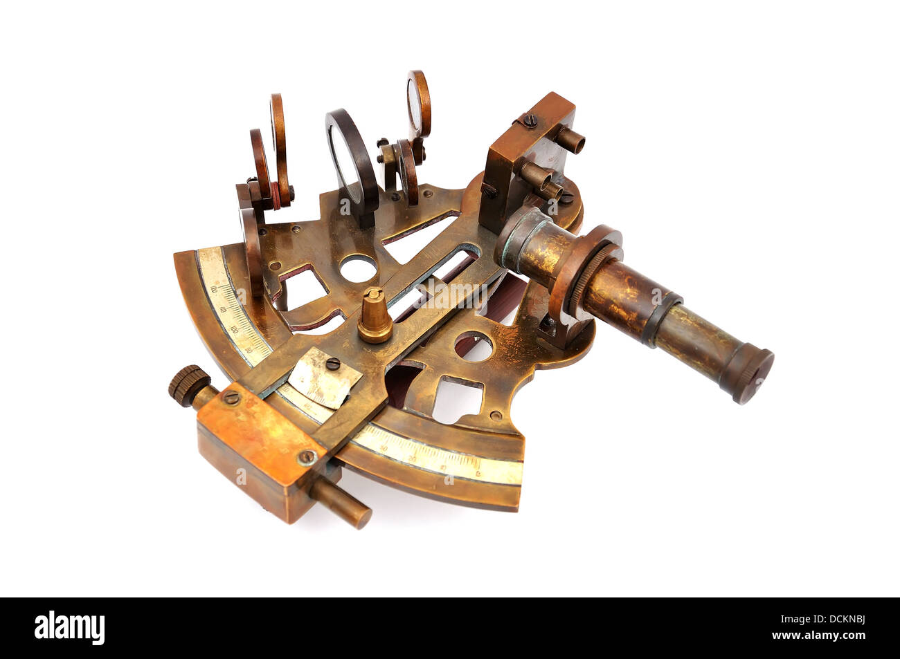 Old sextant brass hi-res stock photography and images - Alamy