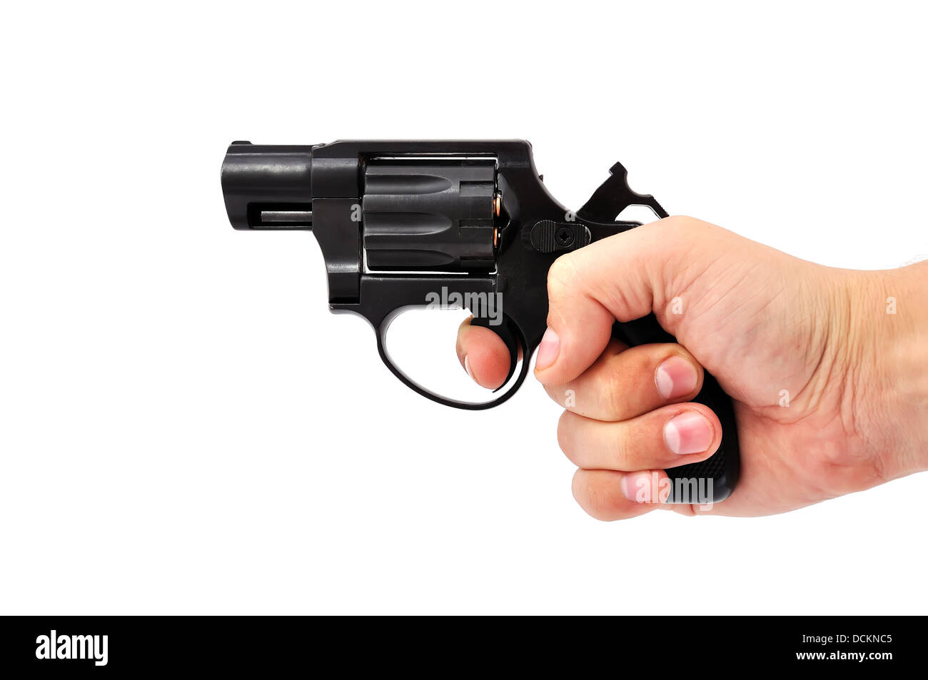 revolver in hand Stock Photo - Alamy