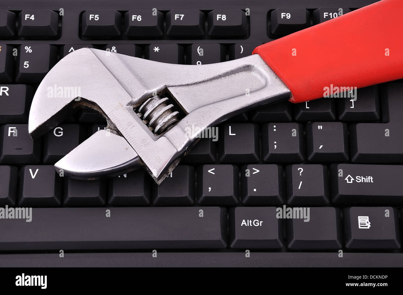 keyboard and wrench Stock Photo - Alamy