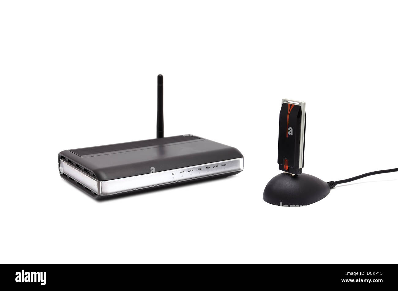 two Wireless router Stock Photo - Alamy