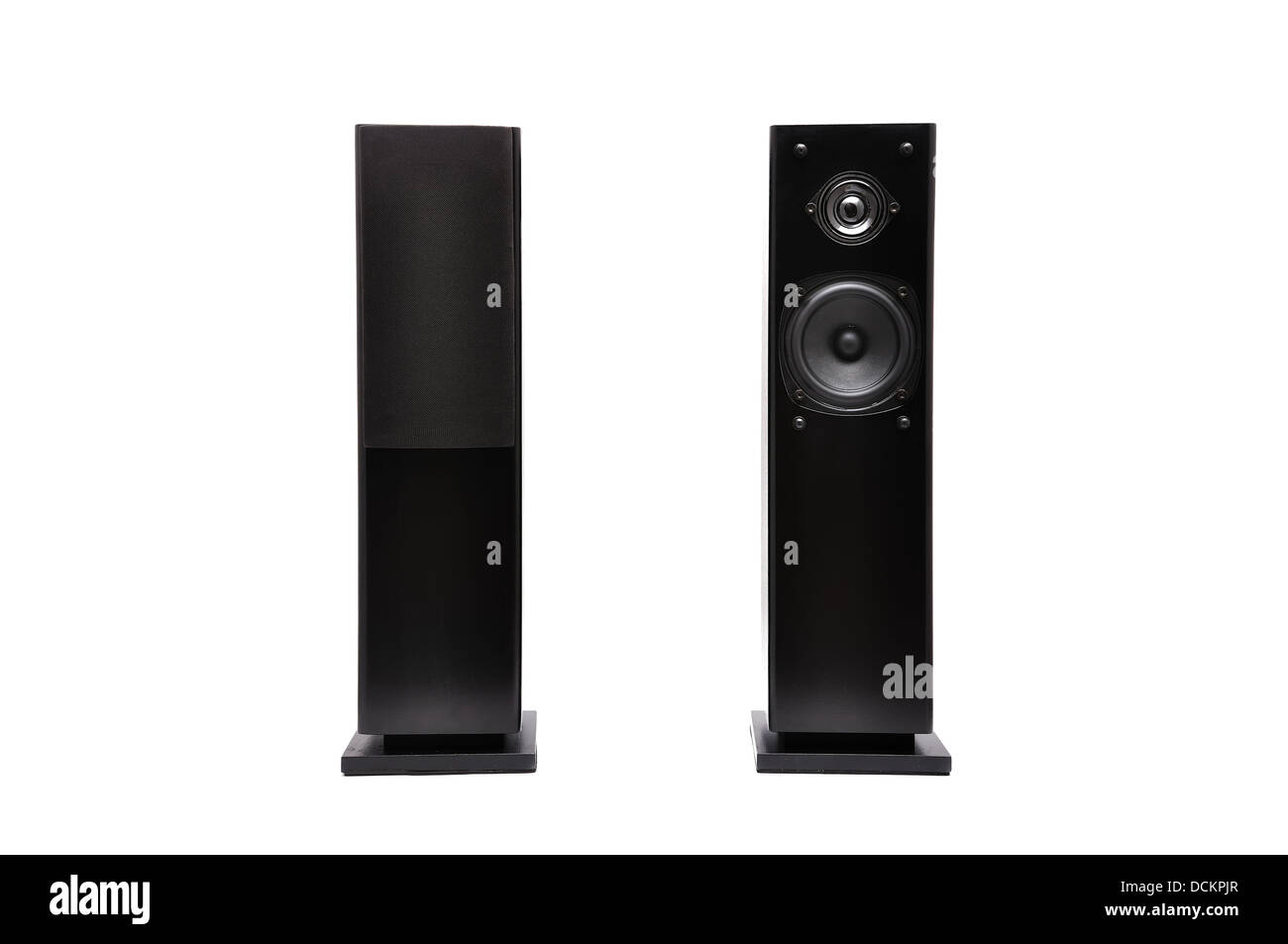 black audio speakers Stock Photo - Alamy