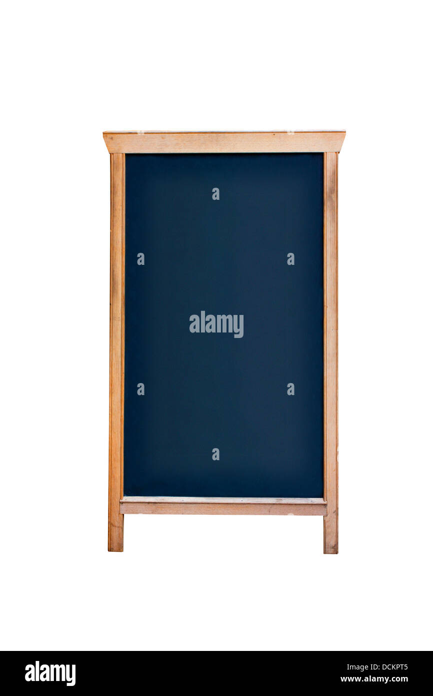 blackboard menu sign isolated on a white background Stock Photo - Alamy