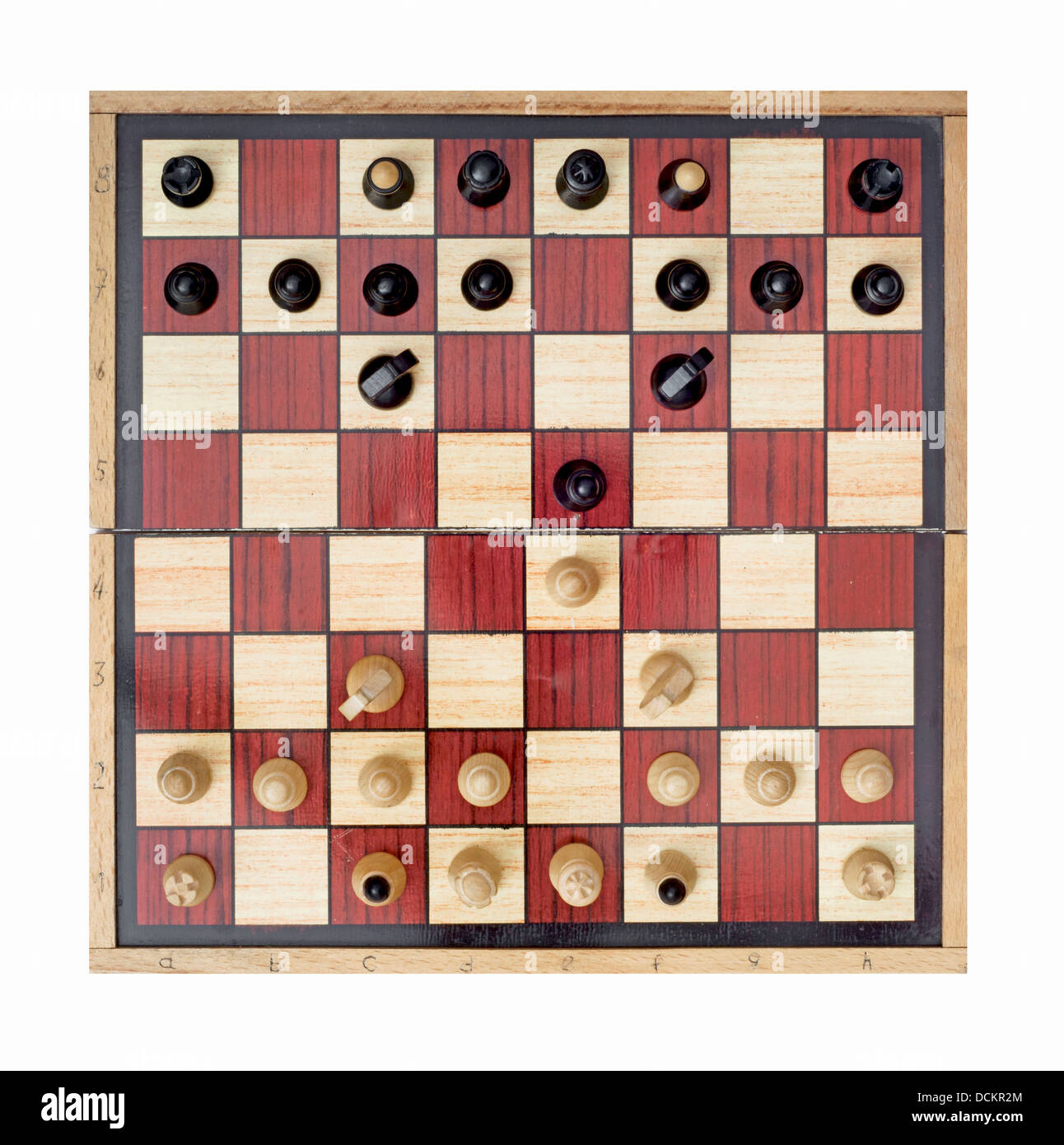 Start chess game. Isolated on white background Stock Photo - Alamy