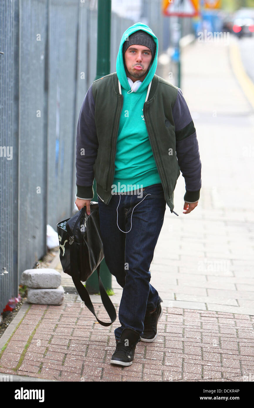 Charlie Healy from The Risk arrives at the X factor studios ahead of ...