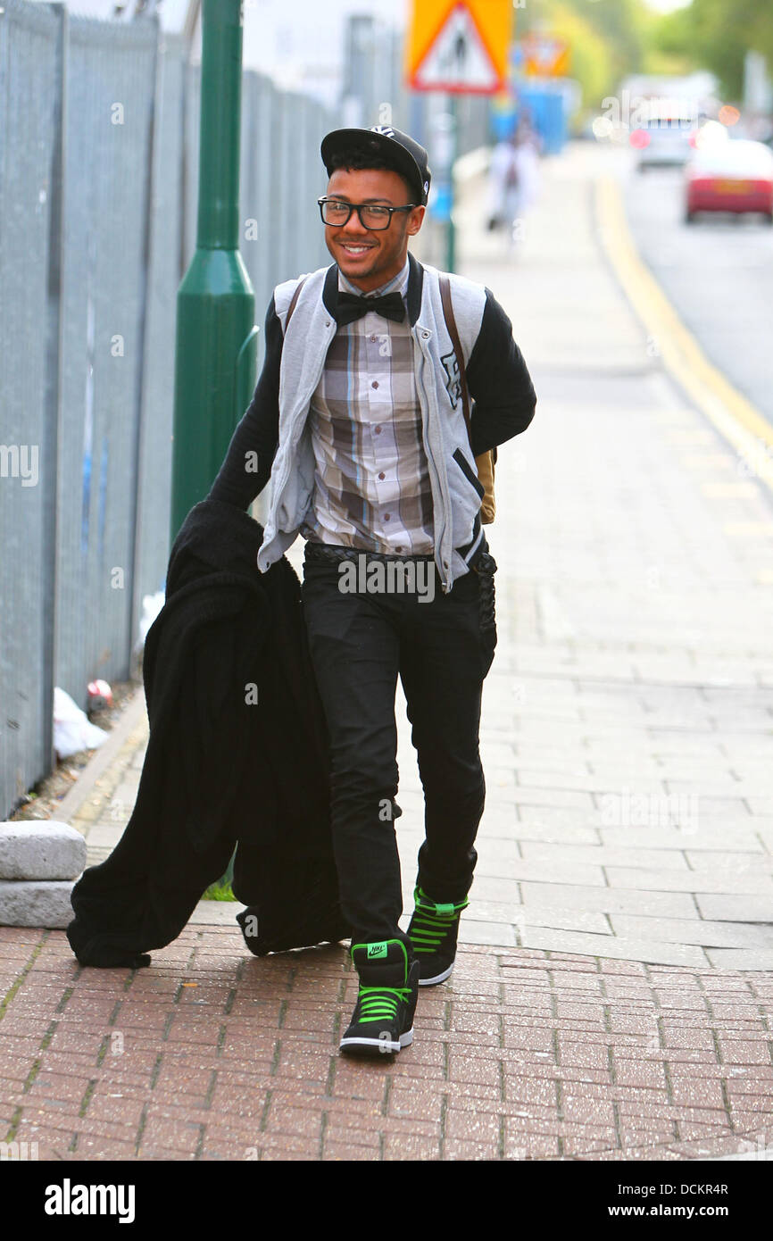 X Factor Finalist Marcus Collins arrives at the X factor studios ahead ...