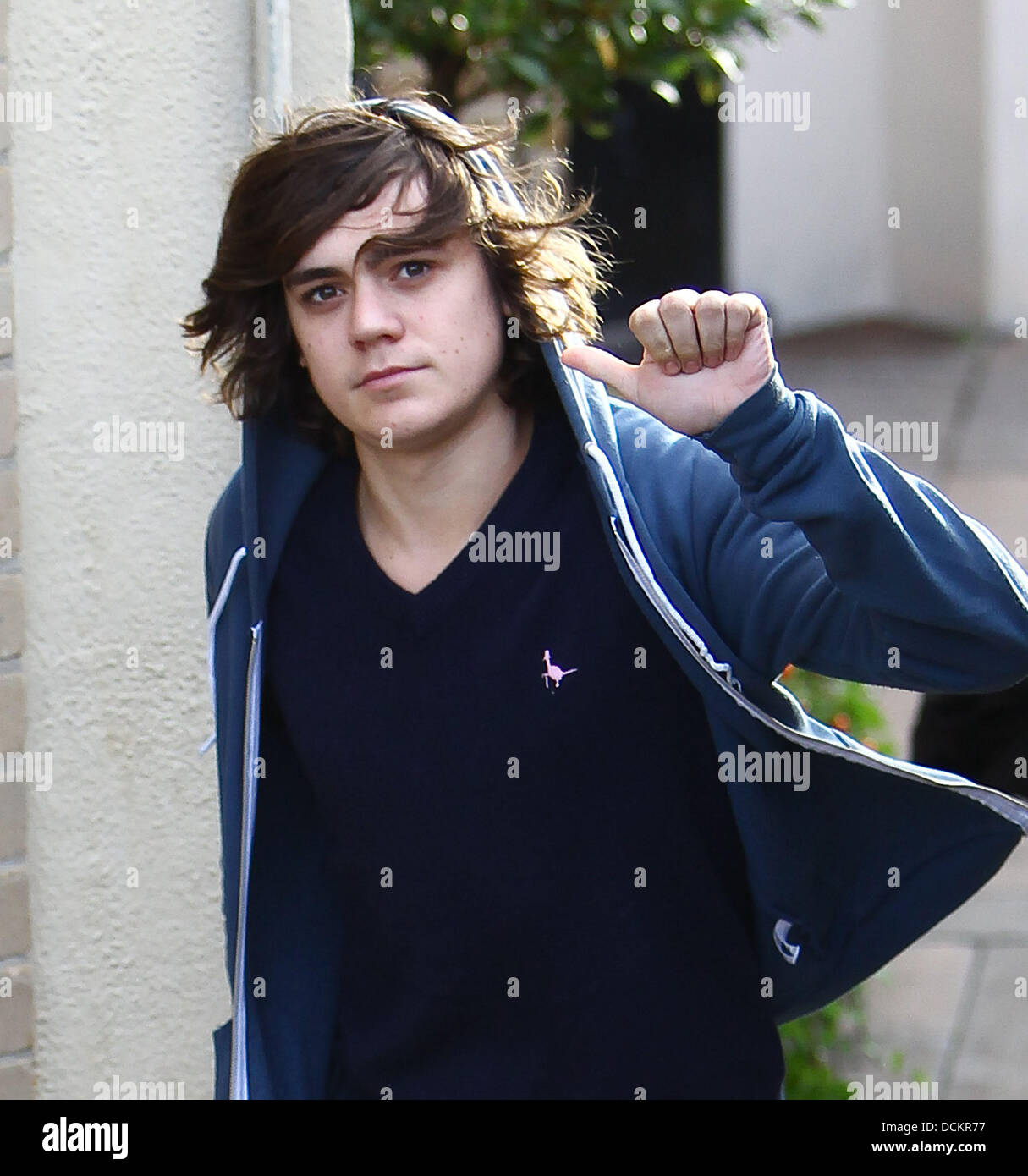 X factor Finalist Frankie Cocozza arrives at the X factor studios ahead ...