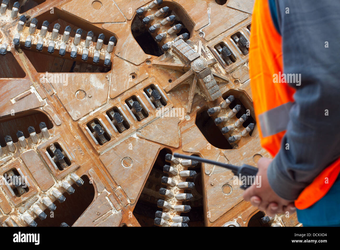 Tunnel boring machine cutter head Stock Photo - Alamy