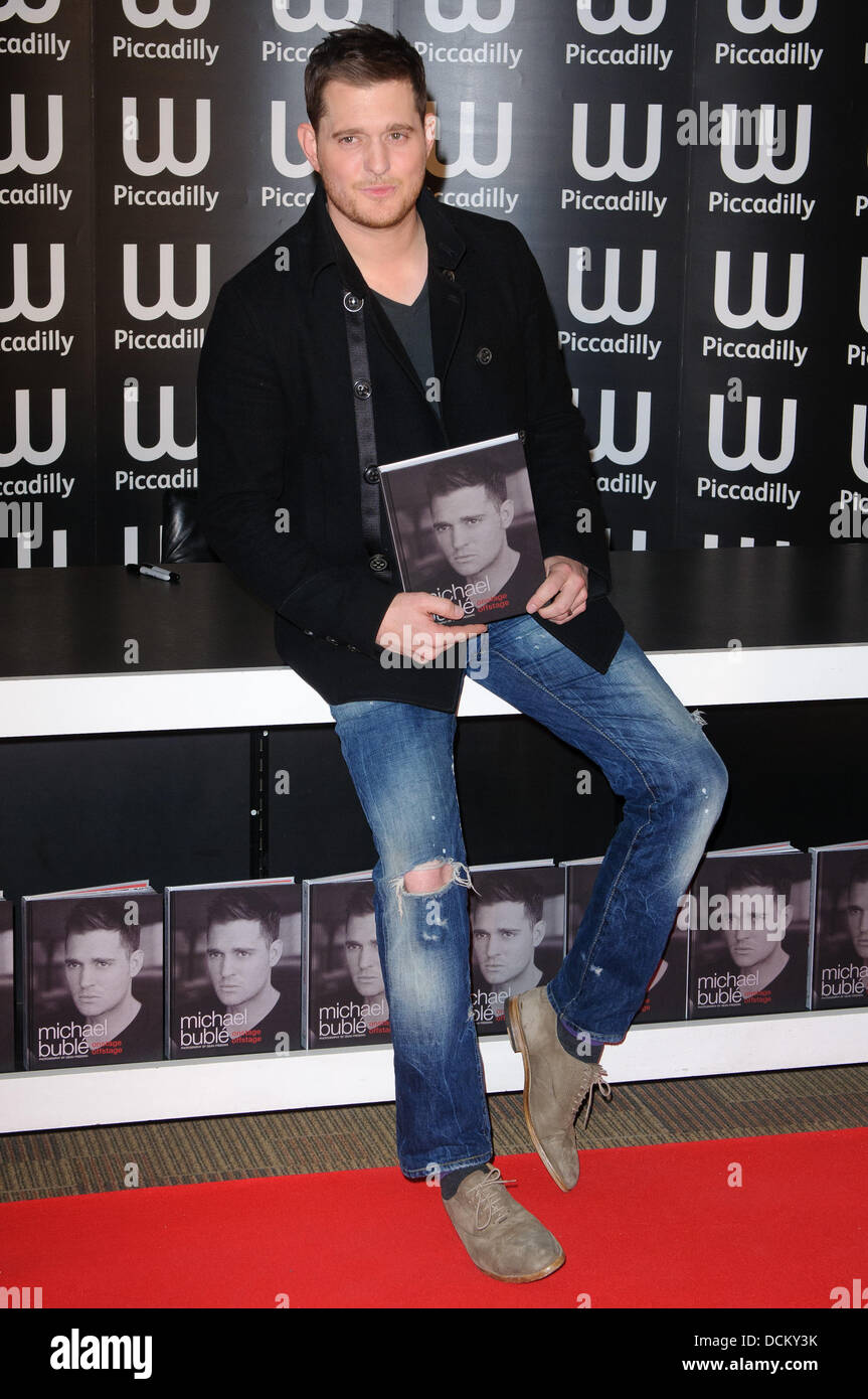 Michael Buble signs copies of illustrated autobiography 'Onstage ...