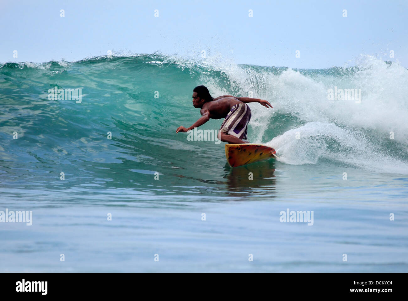 Surfer in ocean Stock Photo - Alamy