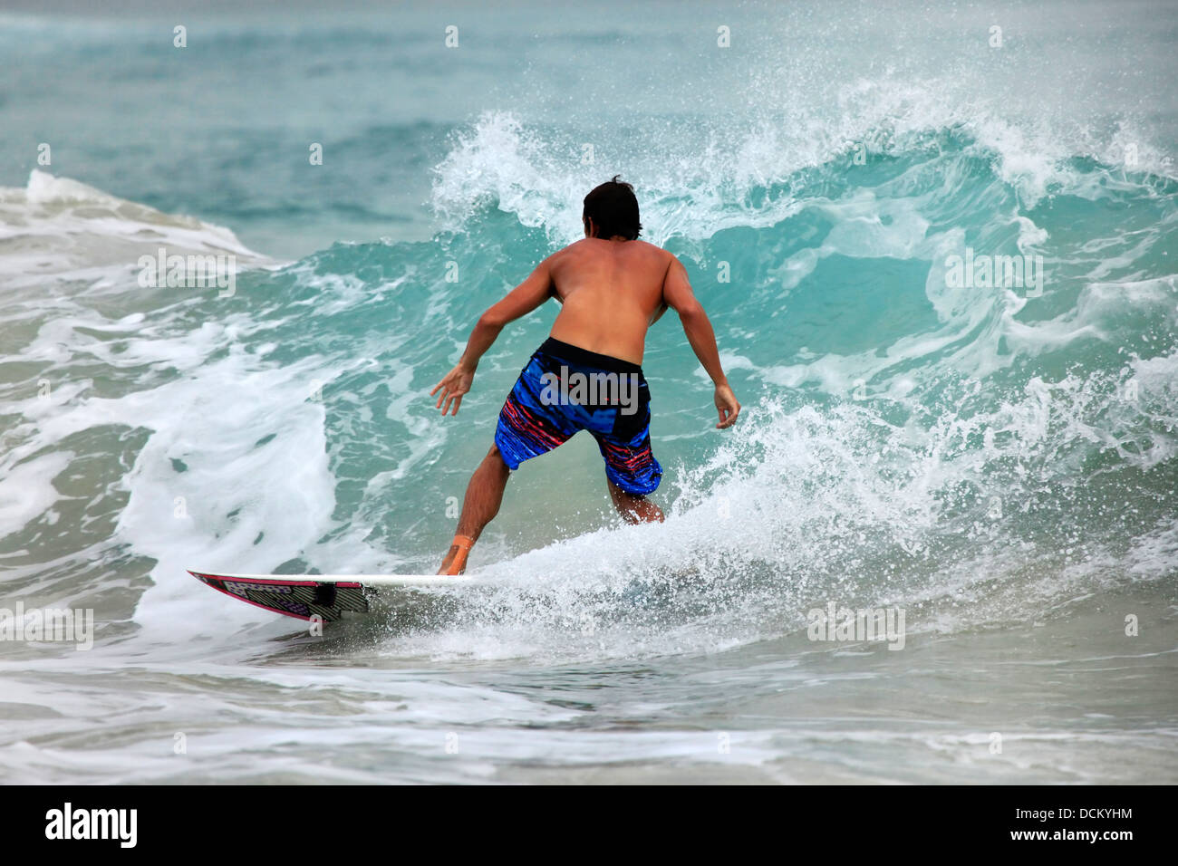 Surfer in ocean Stock Photo - Alamy