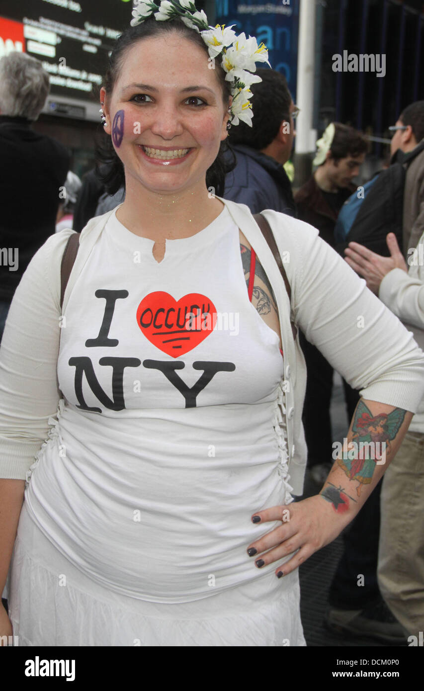 Atmosphere Demonstrators rally at the Occupation Party in New York's ...