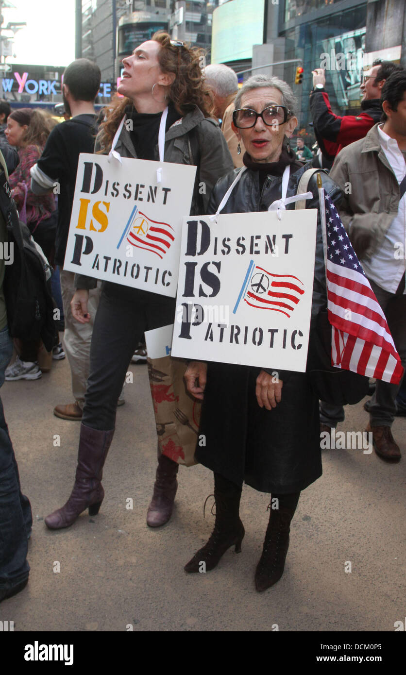 Atmosphere Demonstrators rally at the Occupation Party in New York's ...
