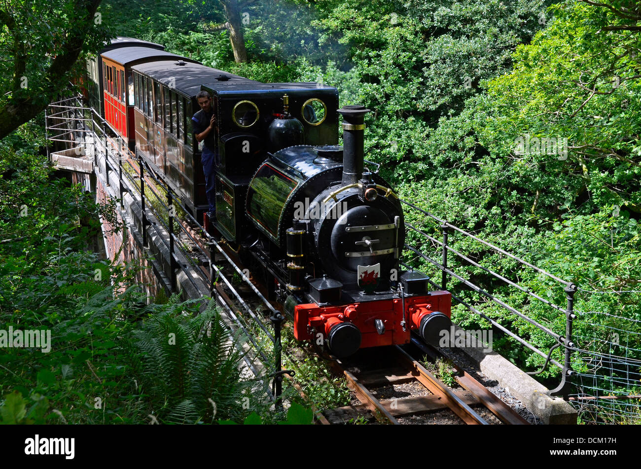 Talyllyn Railway saddle tank engine No 1 "Talyllyn" crossing the iconic ...