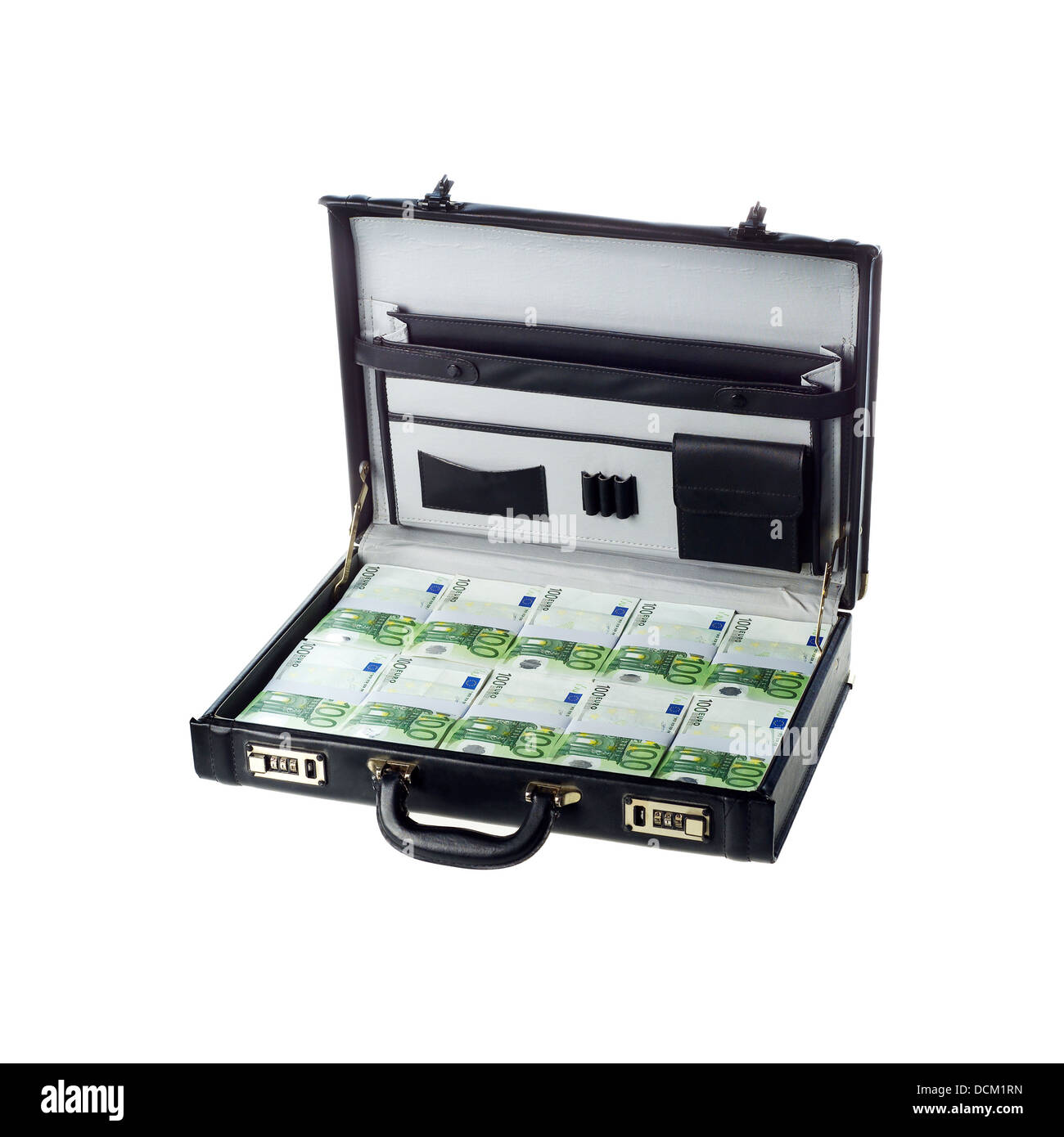 Briefcase with money Stock Photo - Alamy
