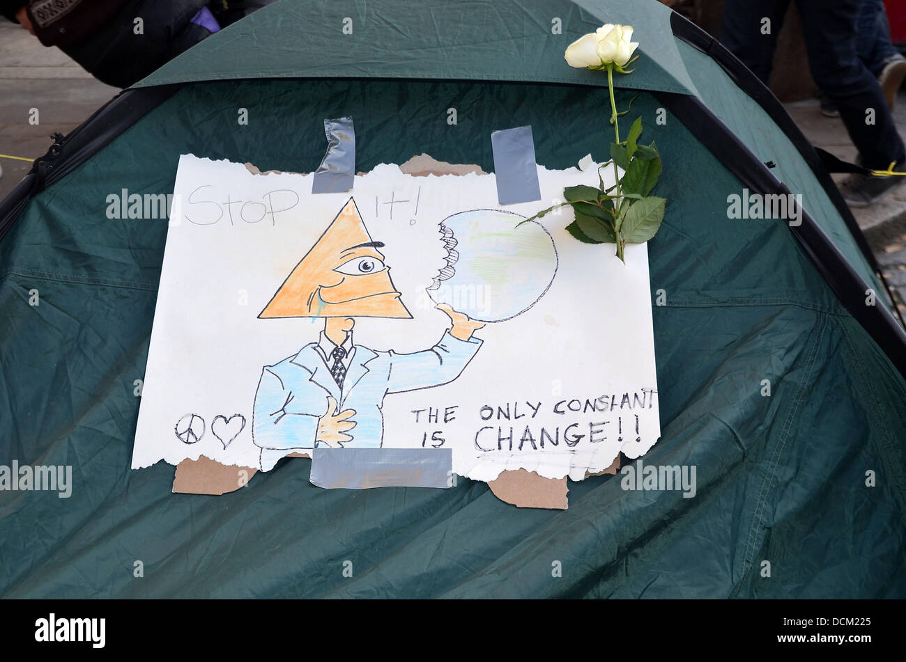 Protesters Signs, Global day of protests inspired by the 'Occupy Wall ...