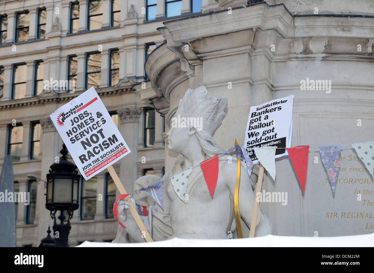Protesters Signs, Global day of protests inspired by the 'Occupy Wall ...