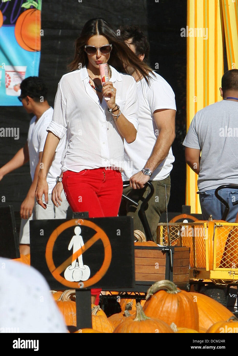 Alessandra Ambrosio at Mr Bones Pumpkin Patch in West Hollywood. Los ...