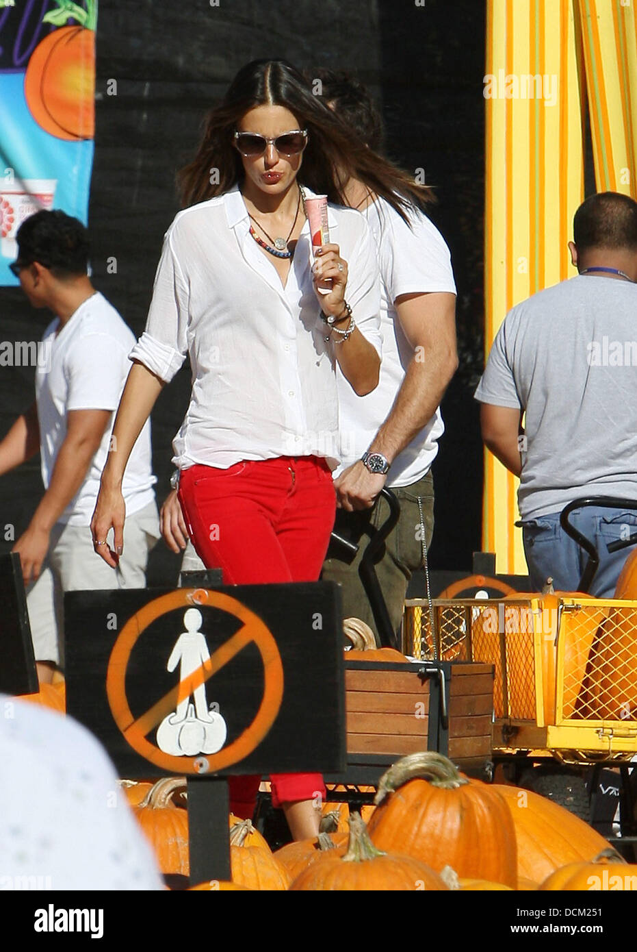 Alessandra Ambrosio at Mr Bones Pumpkin Patch in West Hollywood. Los ...